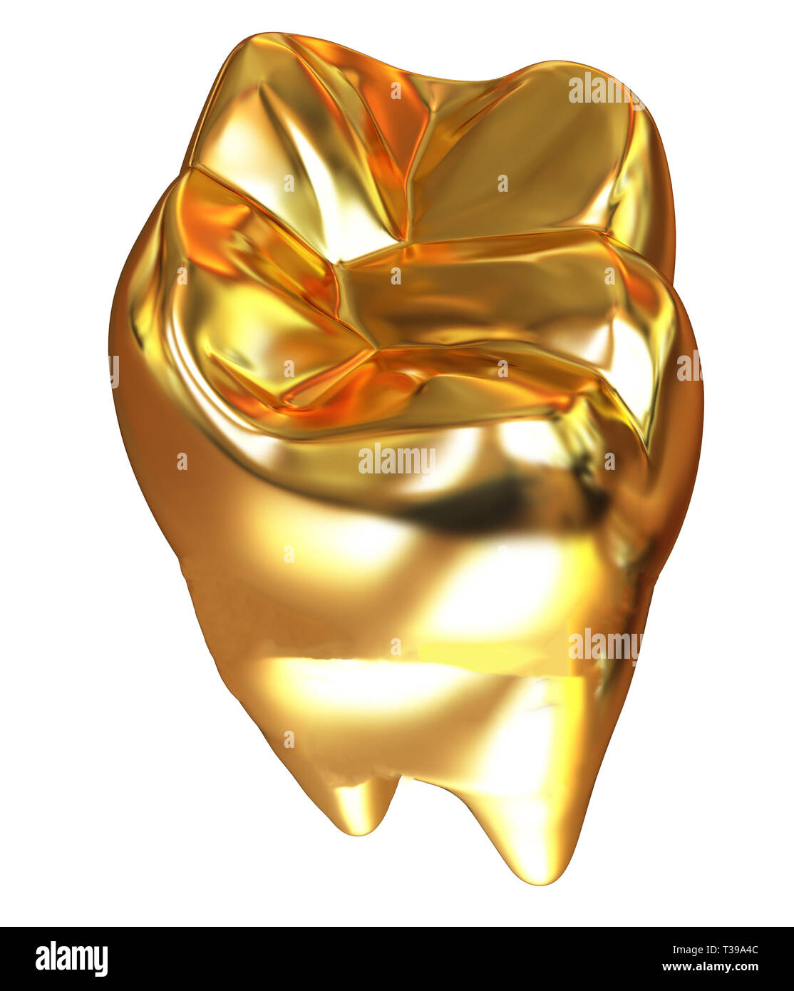 Gold tooth. 3d illustration Stock Photo - Alamy