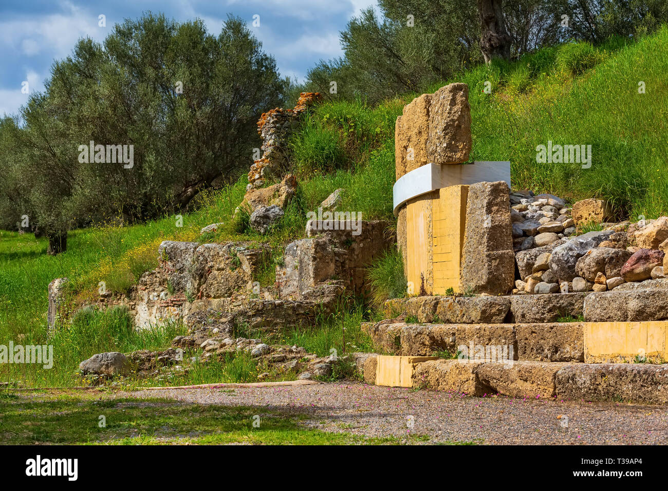 Sparta, Greece Ancient ruins remains in Peloponnese Stock Photo - Alamy