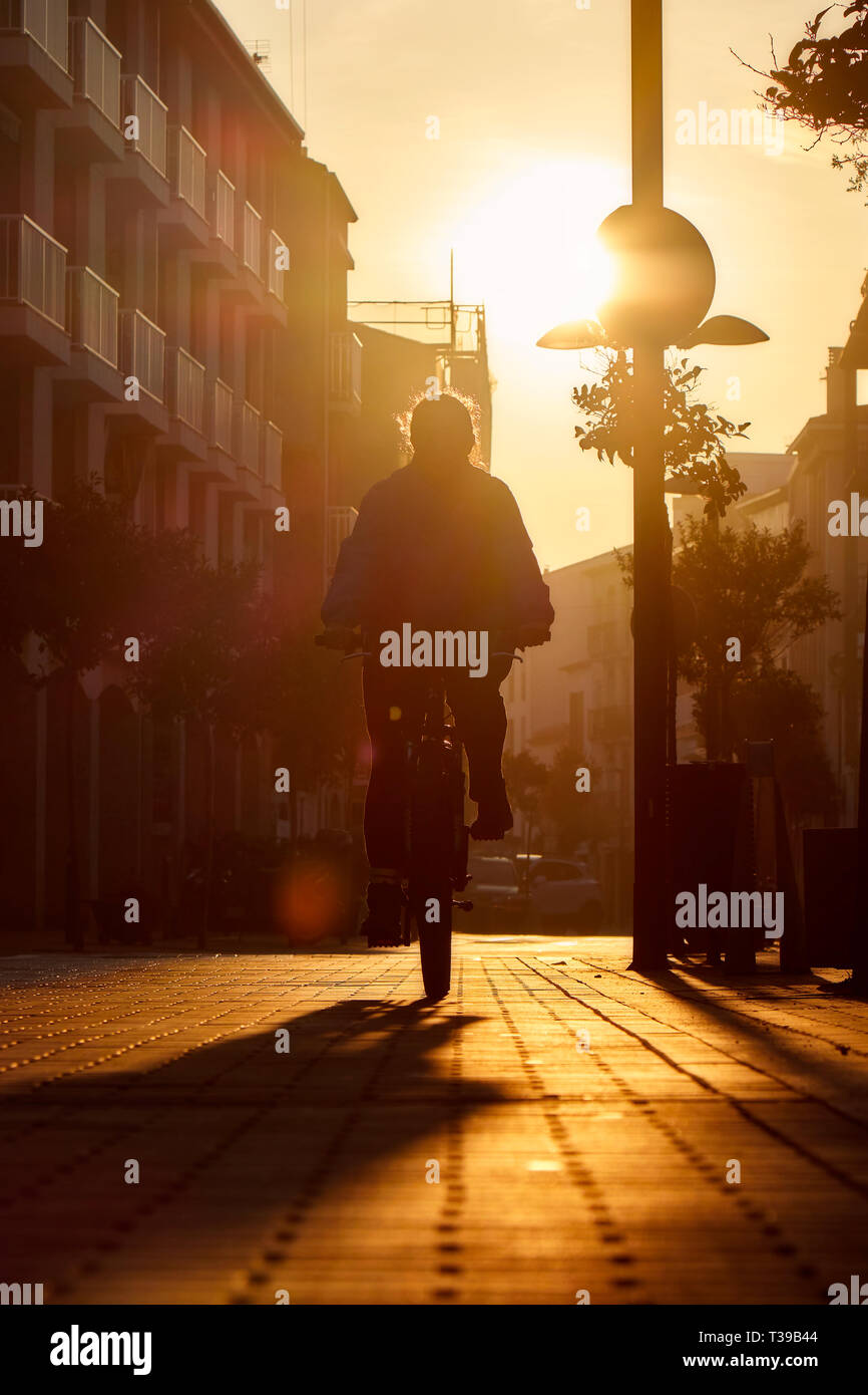 Back view biker hi-res stock photography and images - Alamy