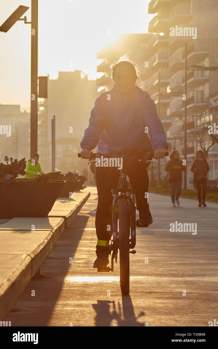 Back view biker hi-res stock photography and images - Alamy