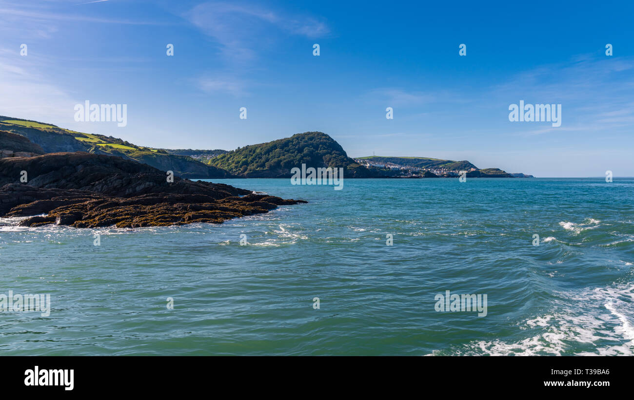 The Bristol Channel coast near Hele Bay, North Devon, England, UK Stock ...