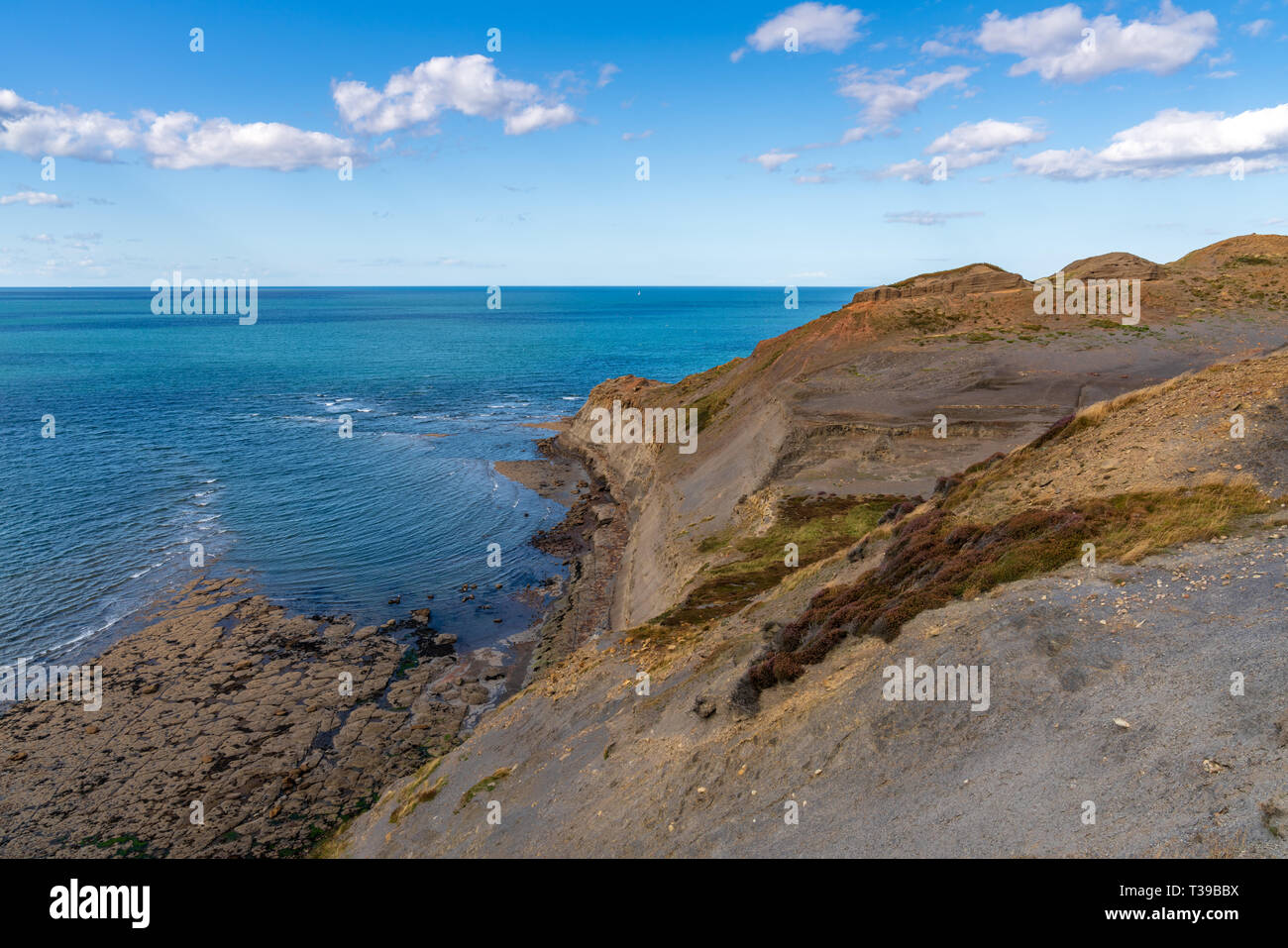 North Sea Coast in North Yorkshire, England, UK - seen from the former ...