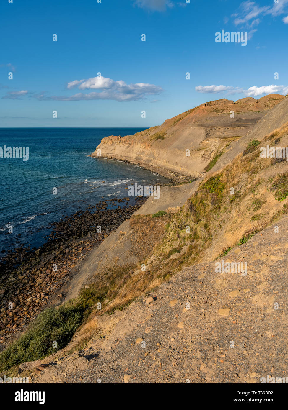 North Sea Coast in North Yorkshire, England, UK - looking from ...