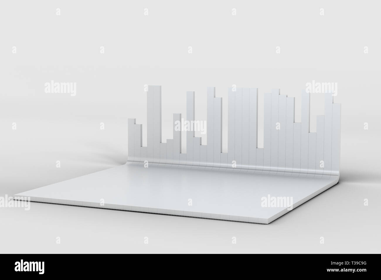 3d rendering, graph chart background, business graph, computer digital ...