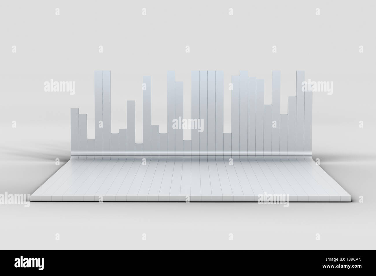 3d rendering, graph chart background, business graph, computer digital ...