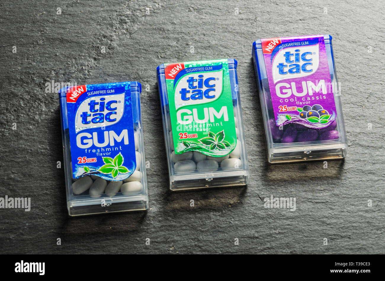 Sugarfree Tic Tac gum isolated on gradient background Stock Photo - Alamy