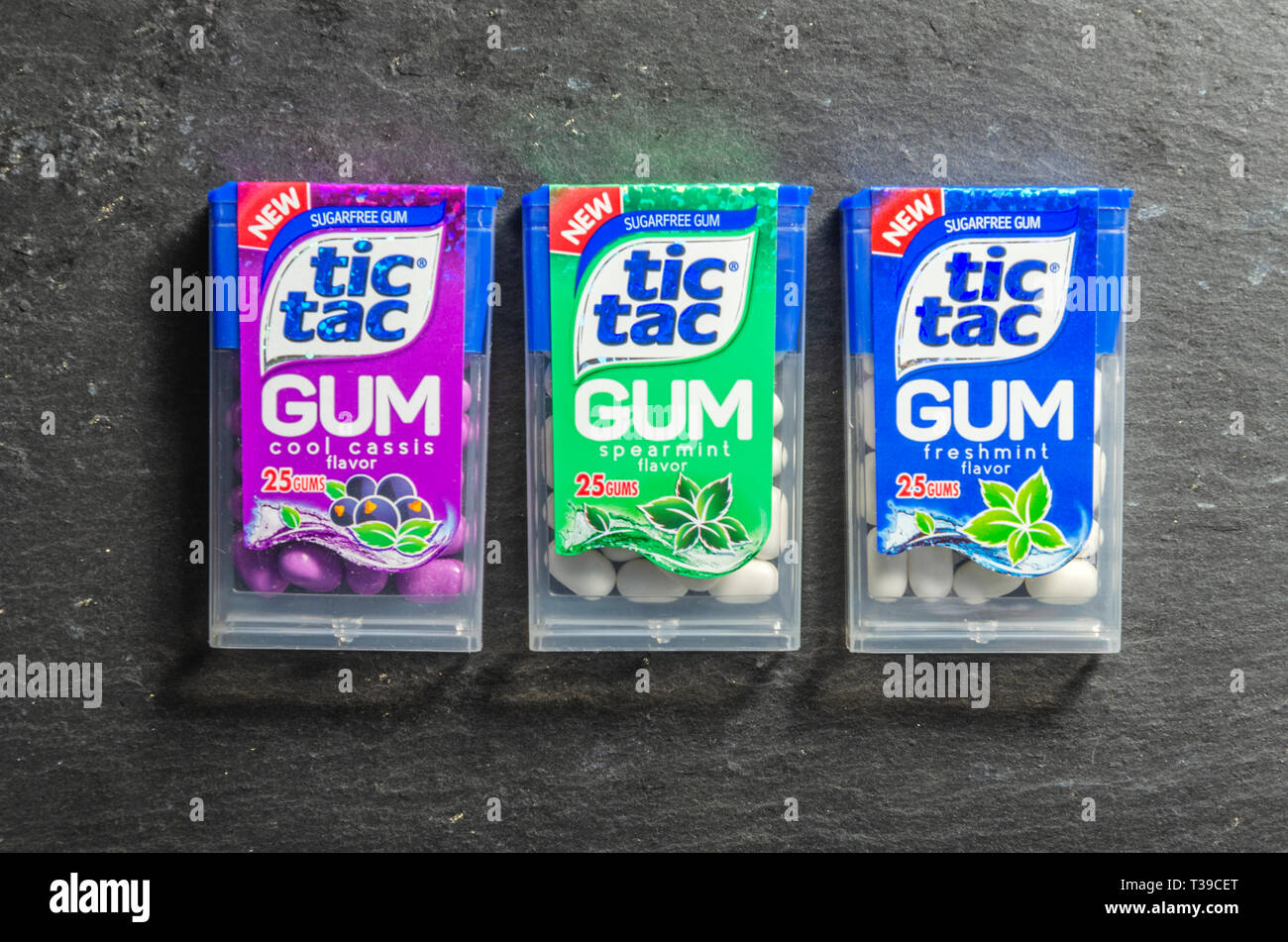 Sugarfree Tic Tac gum isolated on gradient background Stock Photo - Alamy
