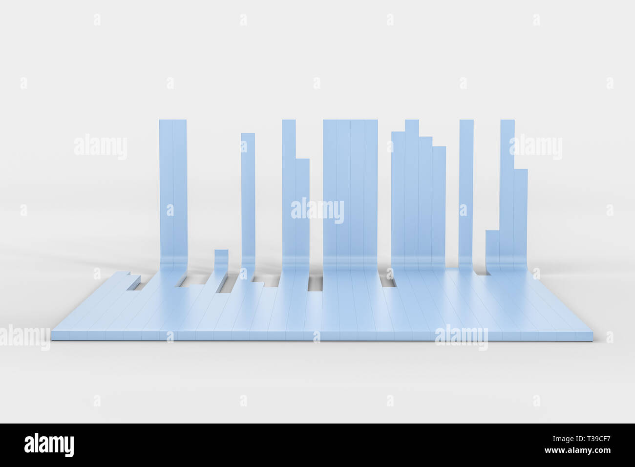 3d rendering, graph chart background, business graph, computer digital ...