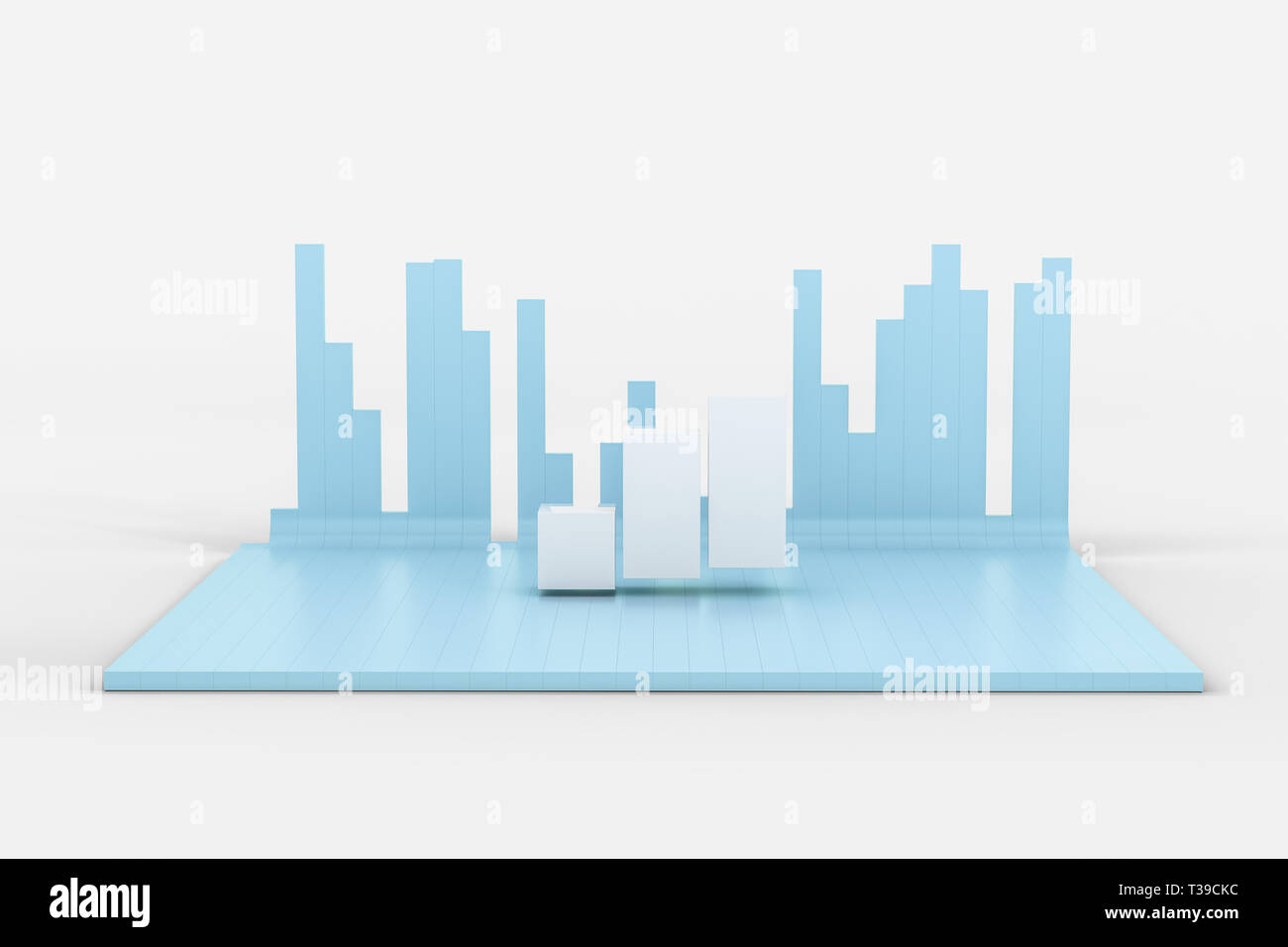 3d rendering, graph chart background, business graph, computer digital ...