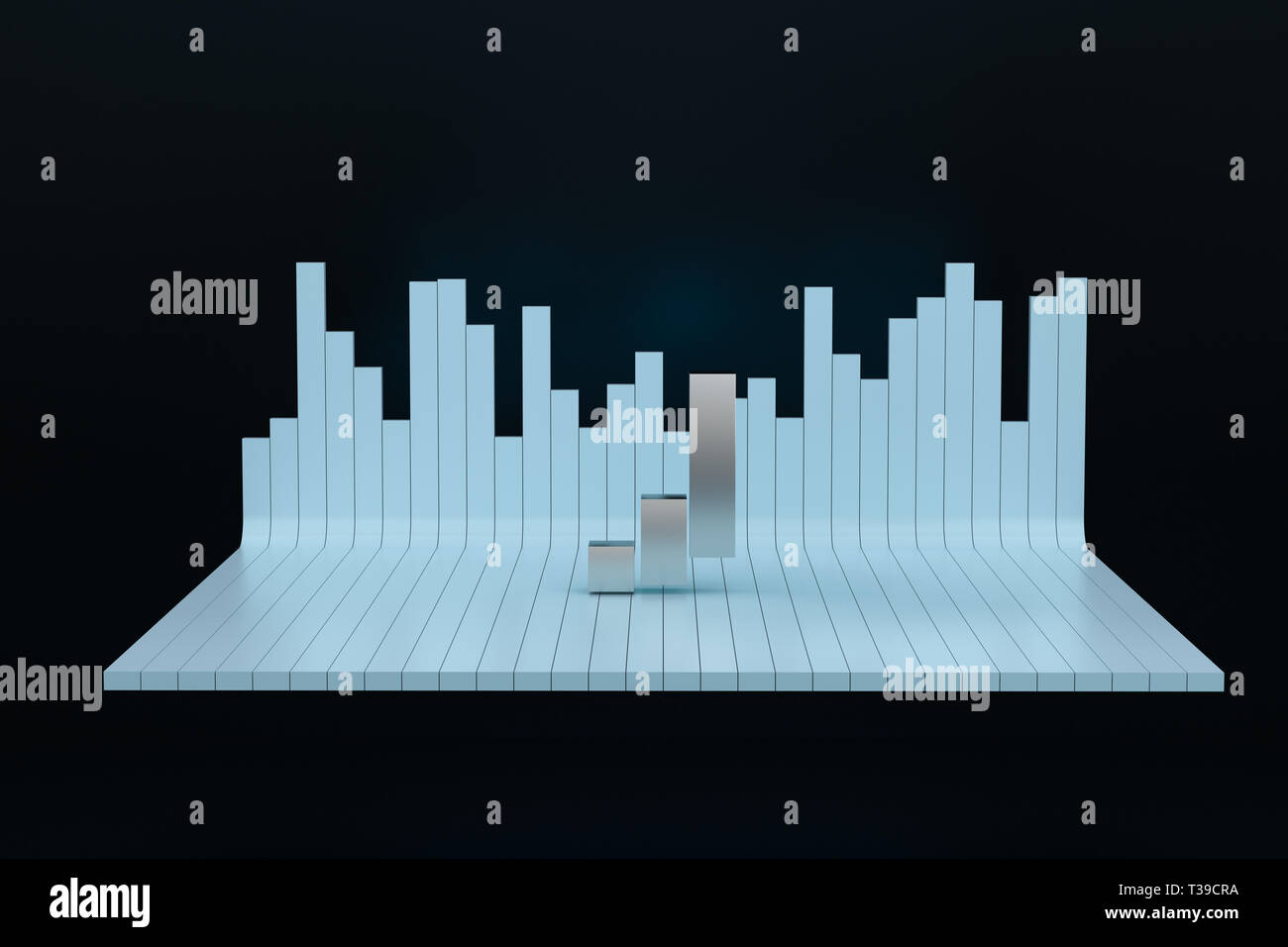 3d rendering, graph chart background, business graph, computer digital ...