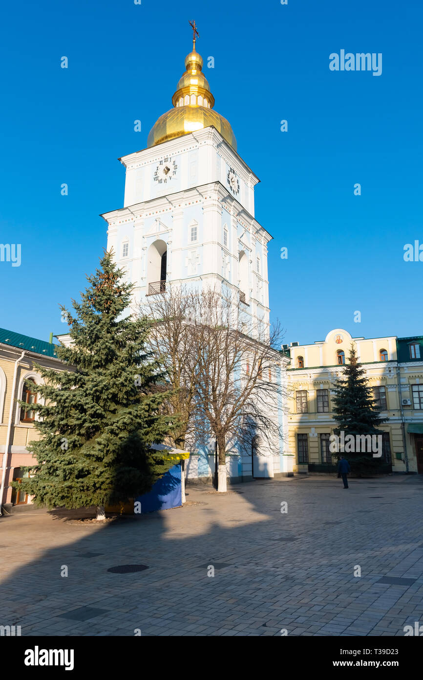 St. Michael's Golden Domed Monastery, classic shinny, golden cupolas of ...
