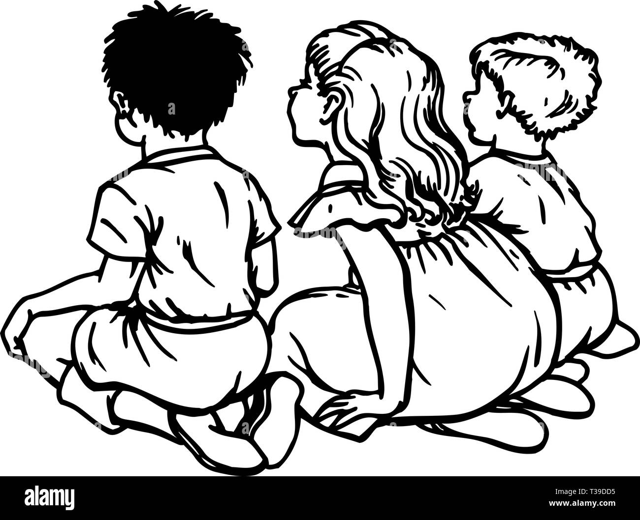 Children Vector Illustration Stock Vector Image & Art - Alamy