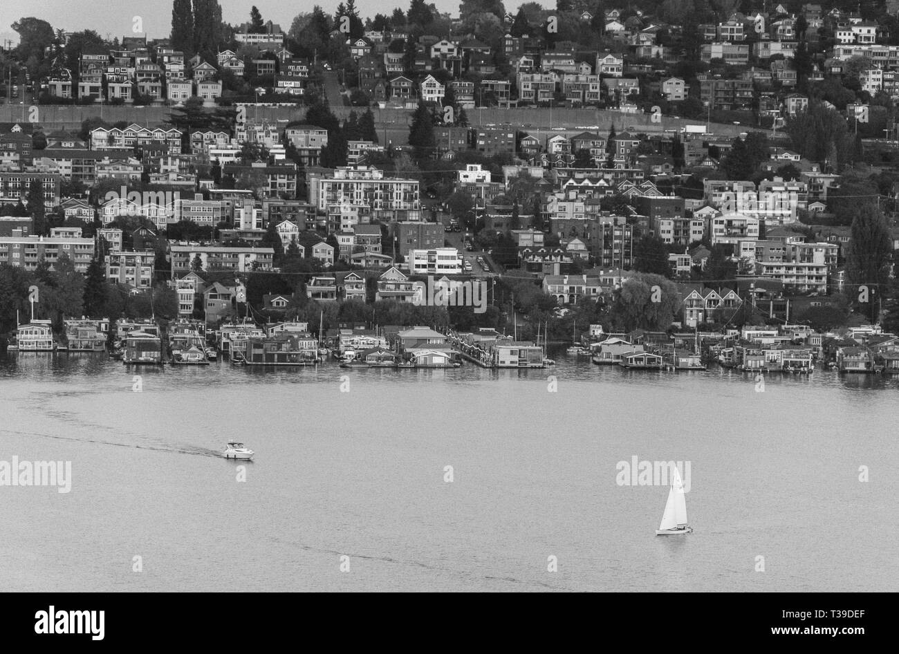 Westlake seattle Black and White Stock Photos & Images - Alamy
