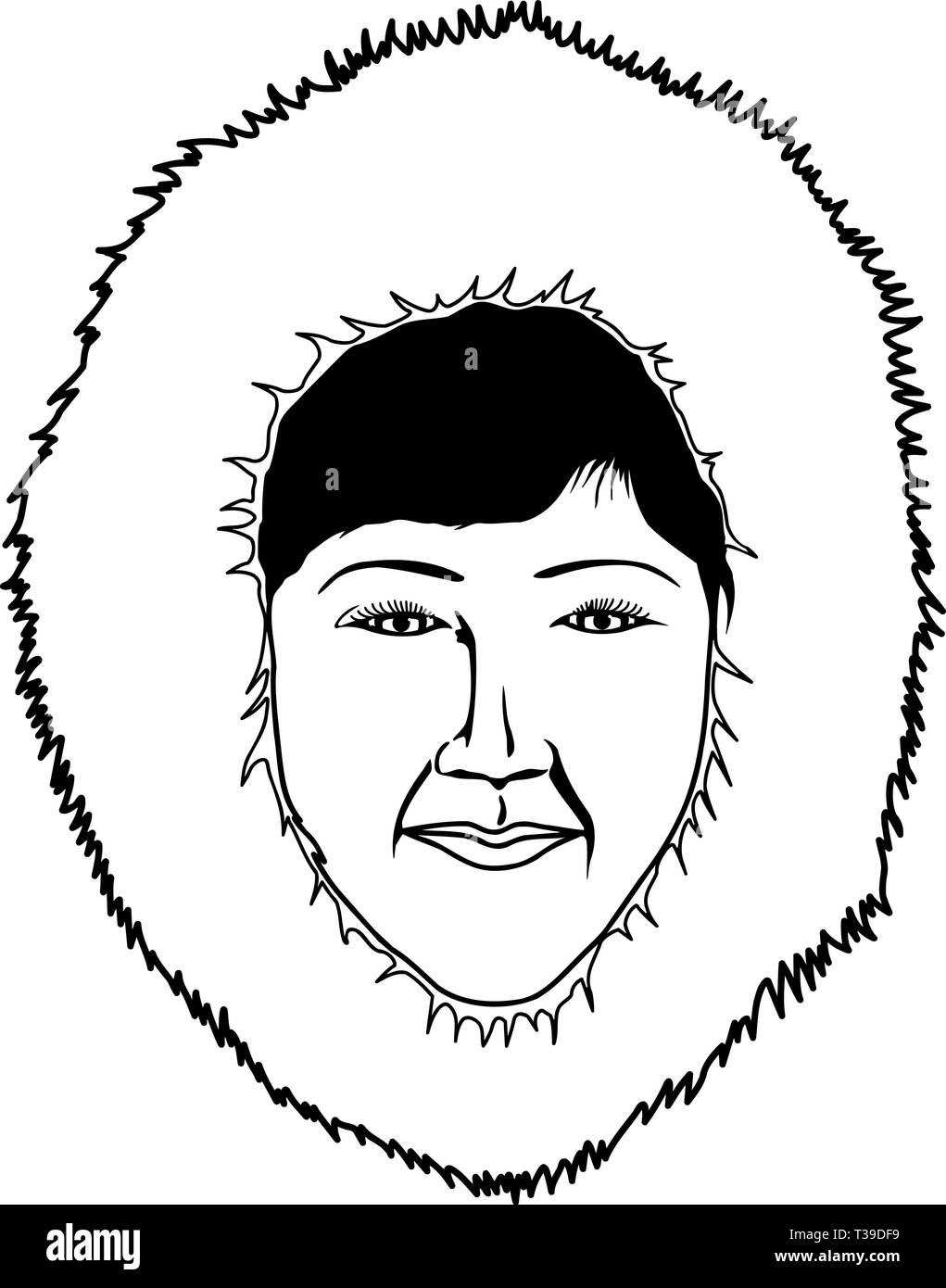 Eskimo Woman Vector Illustration Stock Vector Image & Art - Alamy