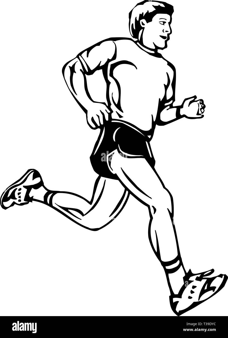 Jogger vector vectors Black and White Stock Photos & Images - Alamy