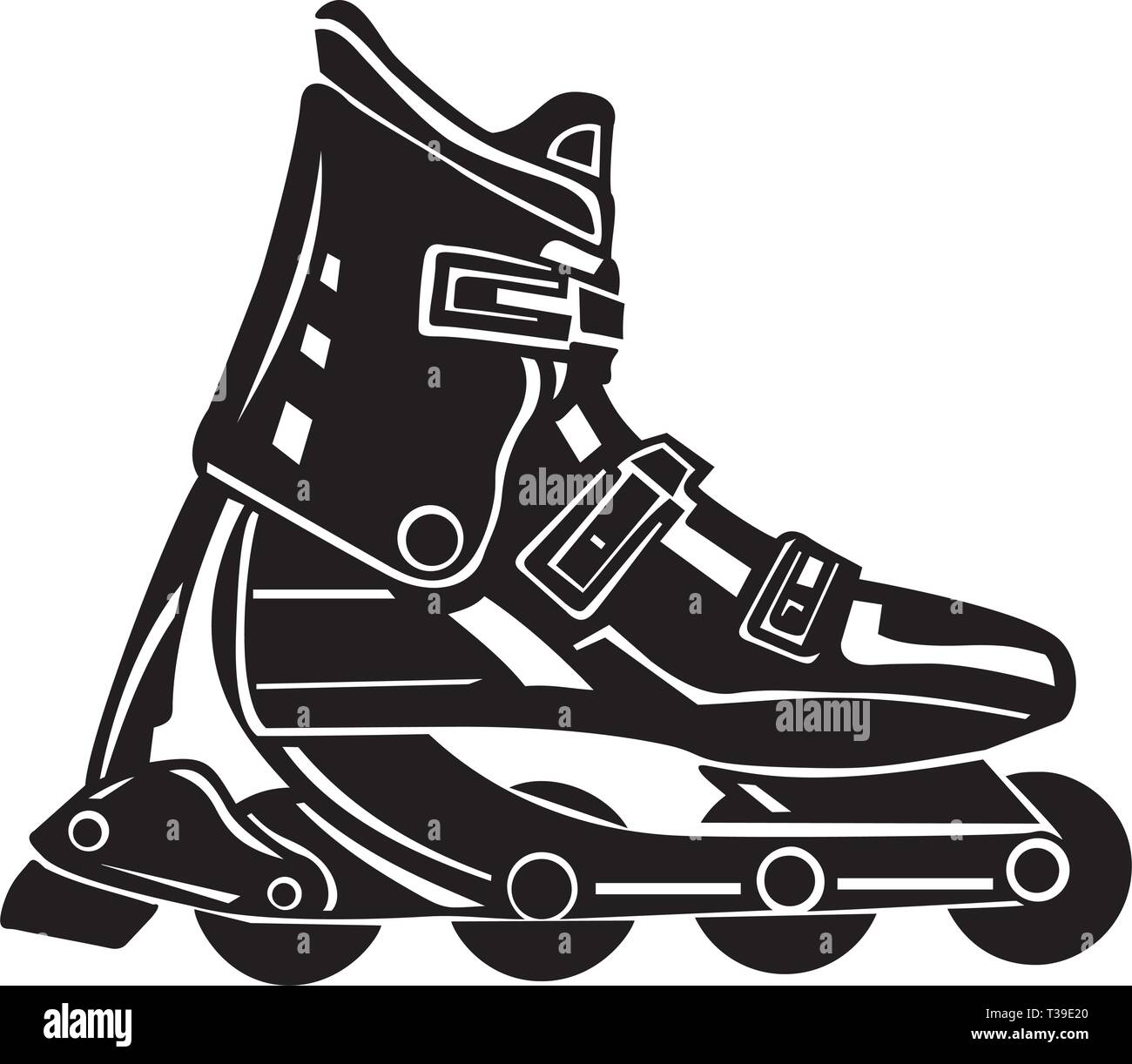 Roller blades vector vectors hi-res stock photography and images - Alamy