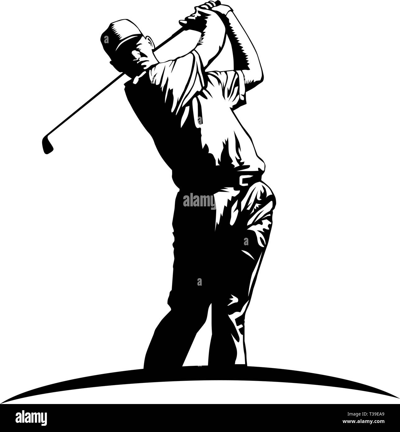 Golfer Vector Illustration Stock Vector Image & Art - Alamy