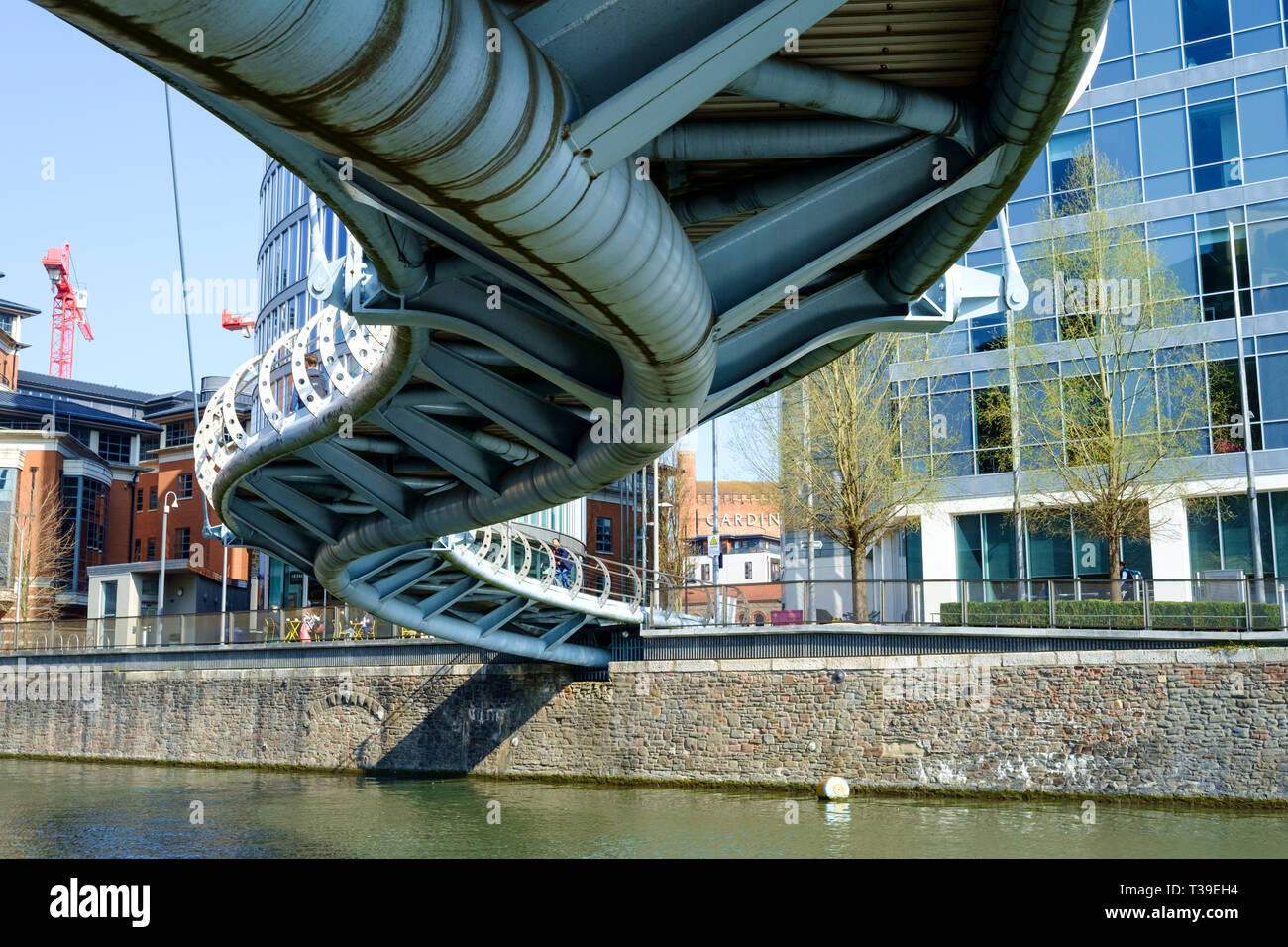 Valentine Bridge leading to Glass Wharf from Temple Back Bristol UK ...