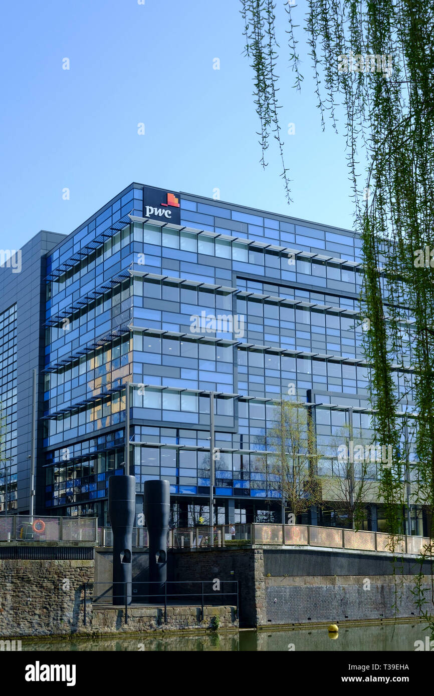 PWC at Glass Wharf from Temple Back Bristol UK Stock Photo - Alamy