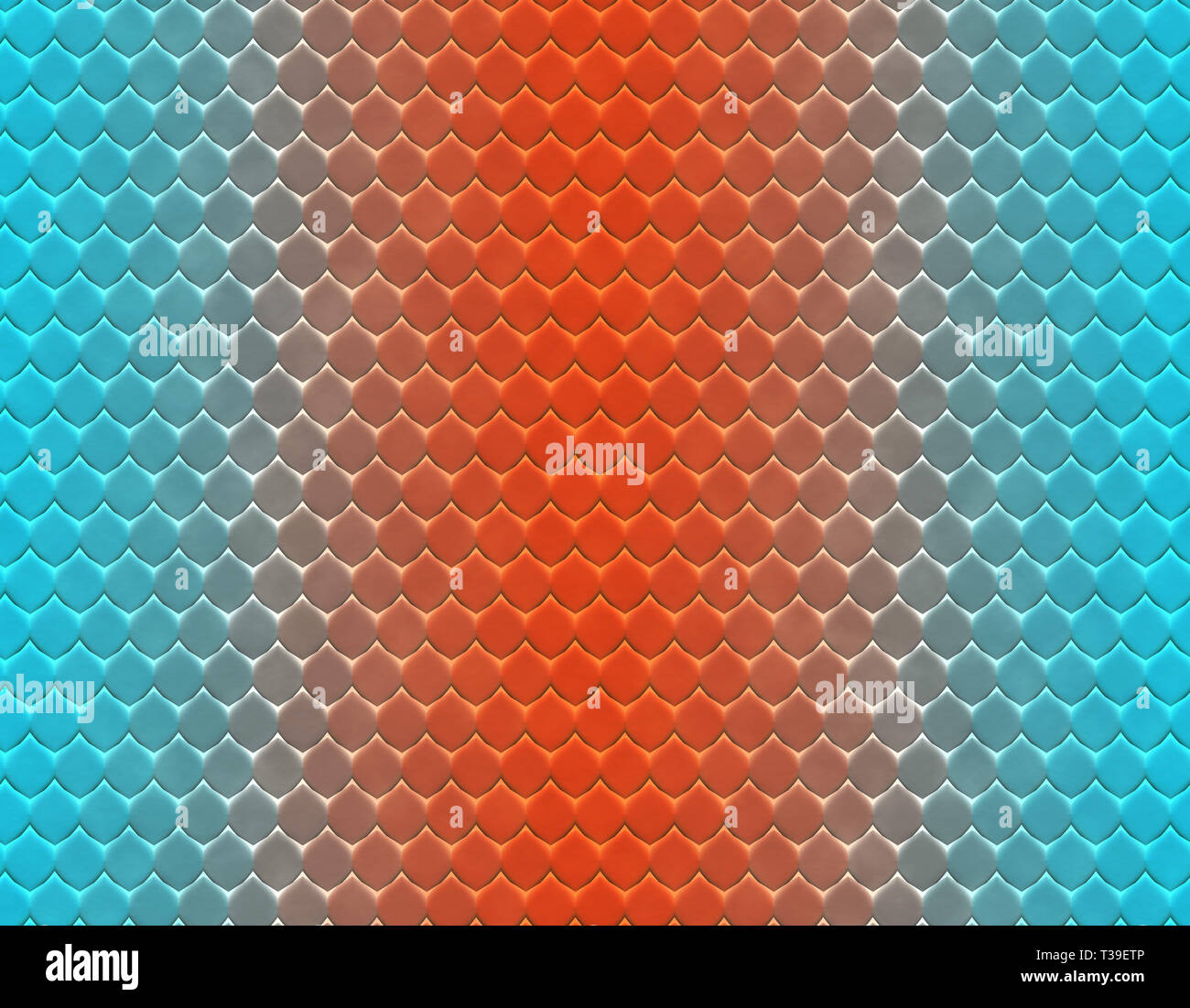 Blue and orange gradient snake skin seamless pattern, flat scale Stock ...