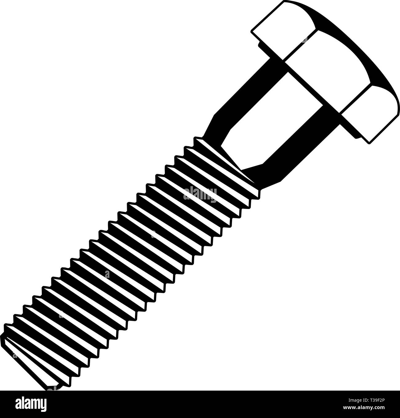 Hex Bolt Vector Illustration Stock Vector Image & Art - Alamy
