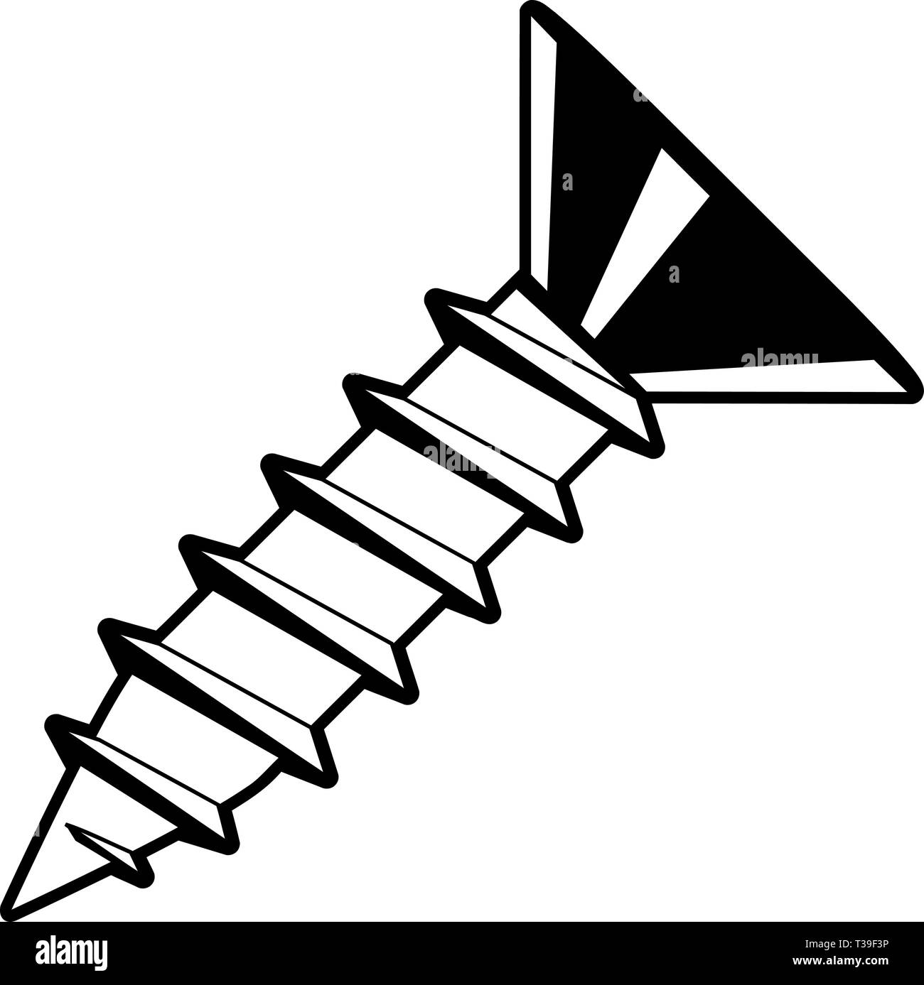 Sheet Metal Screw Vector Illustration Stock Vector Image & Art - Alamy