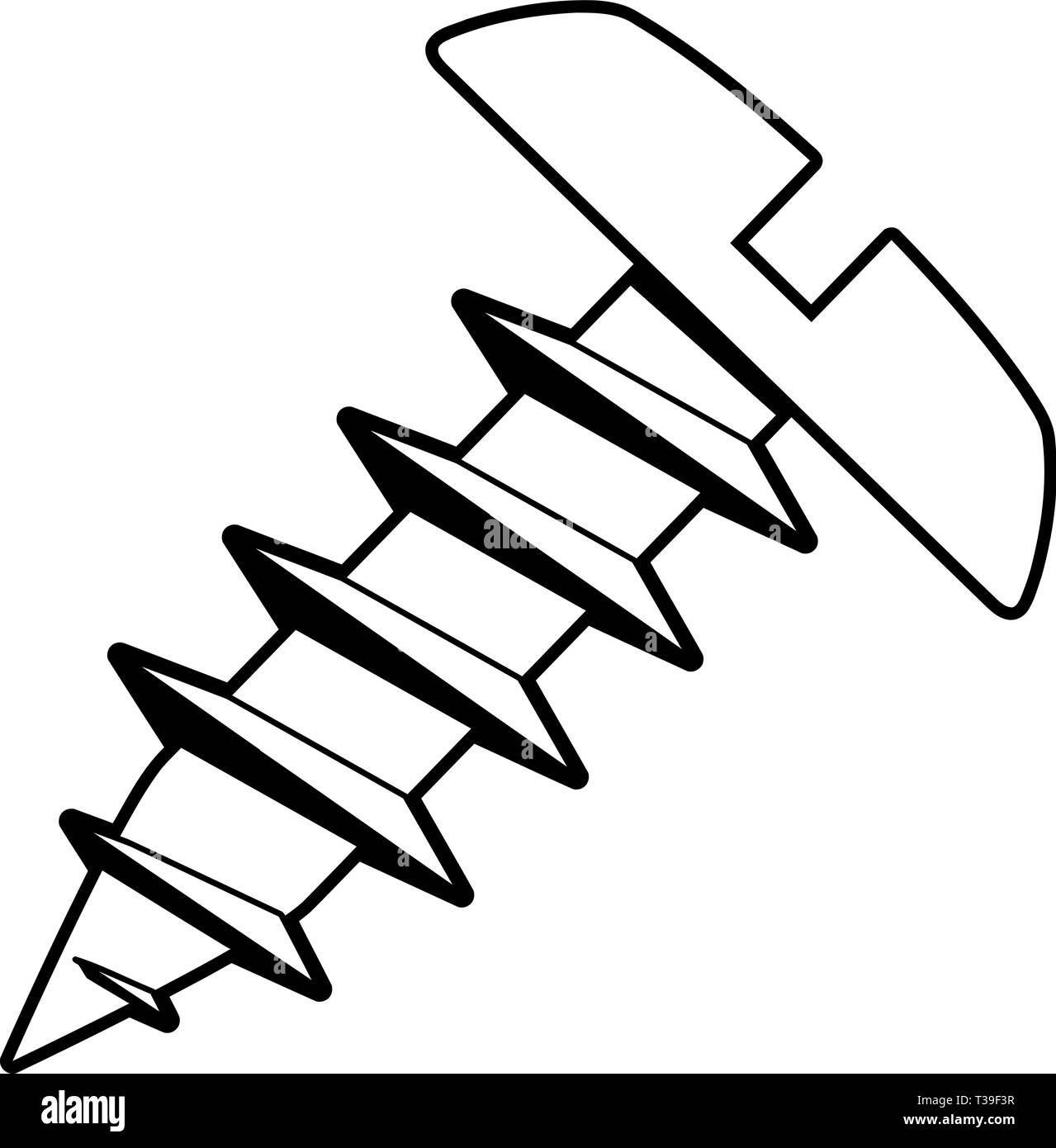 Sheet Metal Screw Vector Illustration Stock Vector Image & Art - Alamy