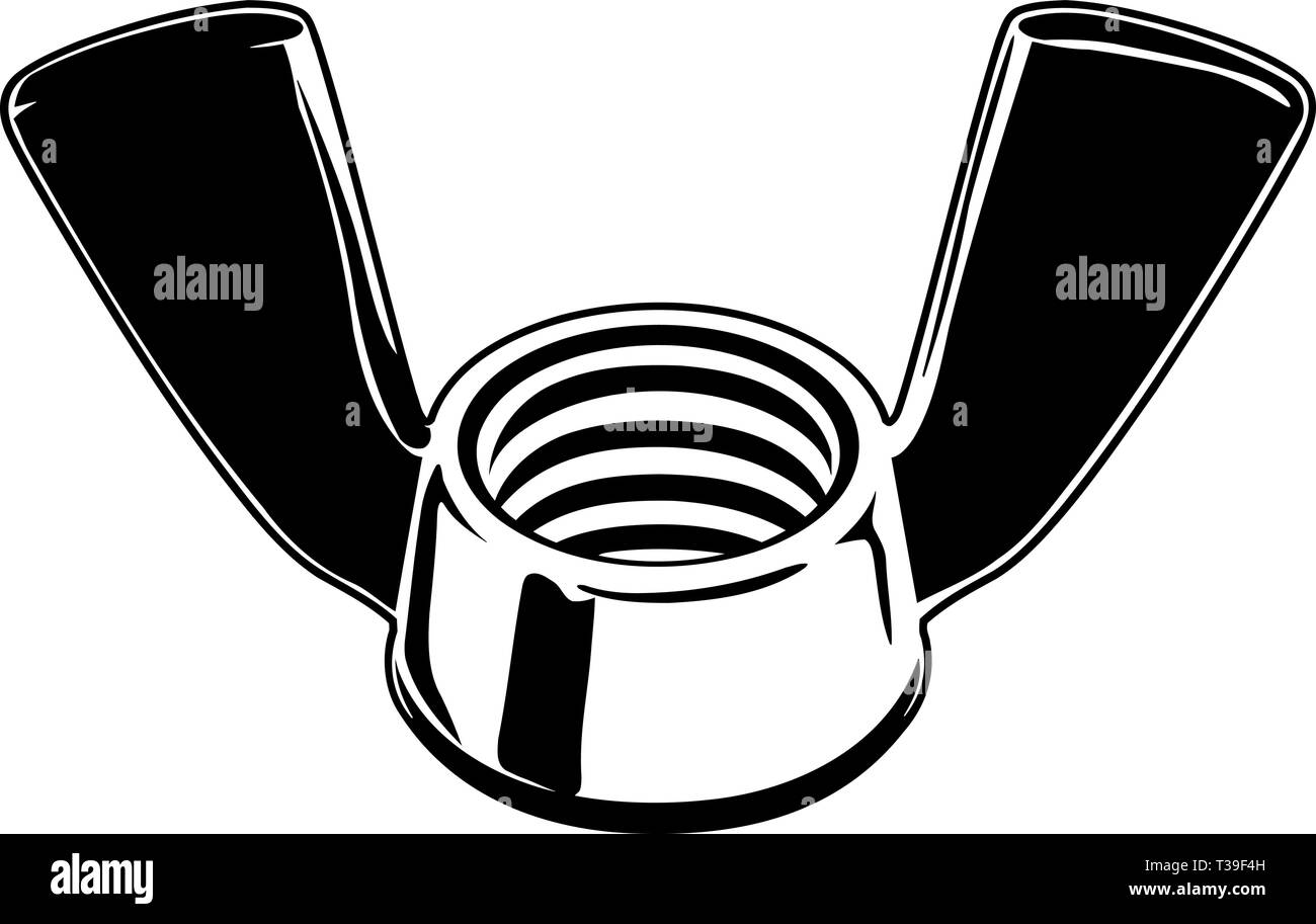 Wing Nut Vector Illustration Stock Vector Image & Art - Alamy