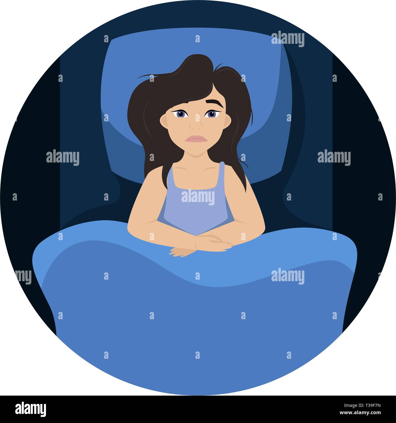 Woman problem dream Stock Vector Images - Alamy