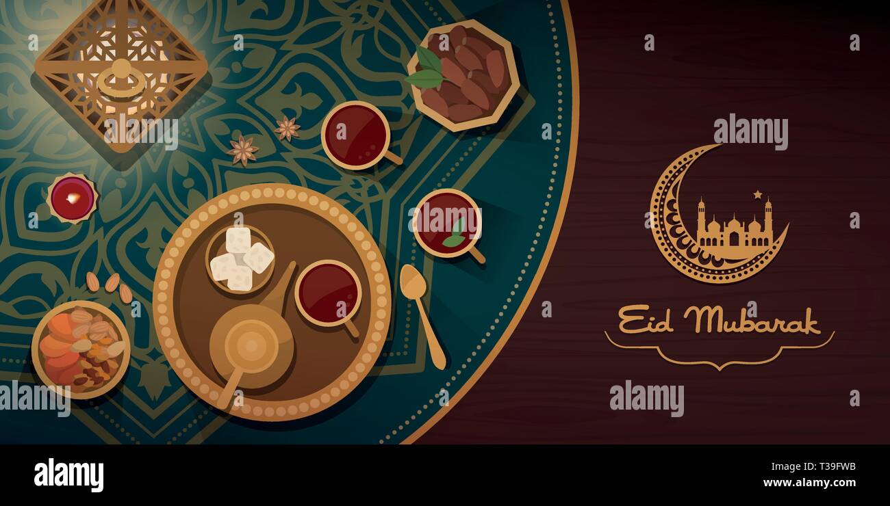 Arabian traditional eid sweets Stock Vector Images - Alamy