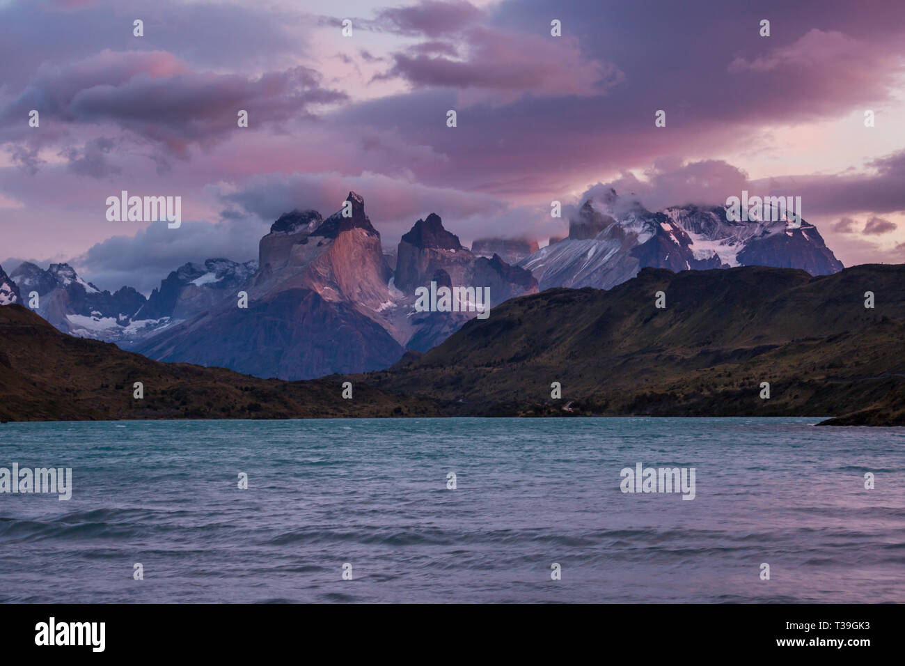 Beautiful mountain landscapes in Torres Del Paine National Park, Chile ...