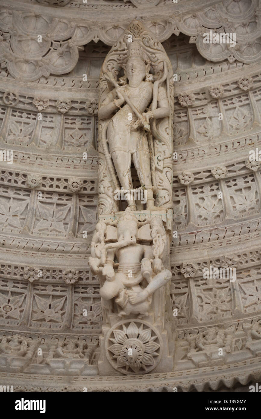 Chaumuha mandir jain temple - Ranakpur India Rajasthan Stock Photo - Alamy