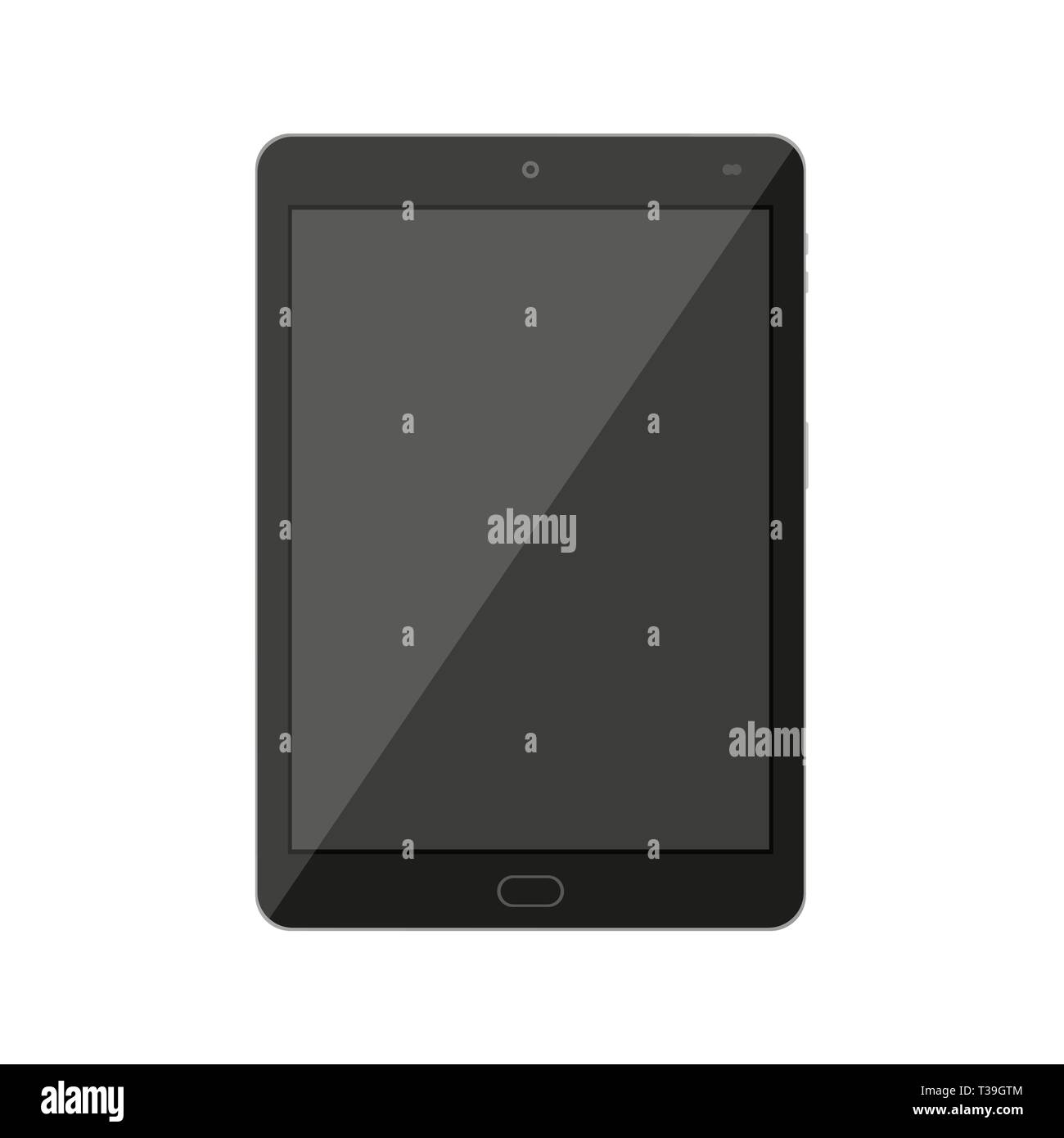 Tablet pc computer with blank screen isolated on white. Vector ...