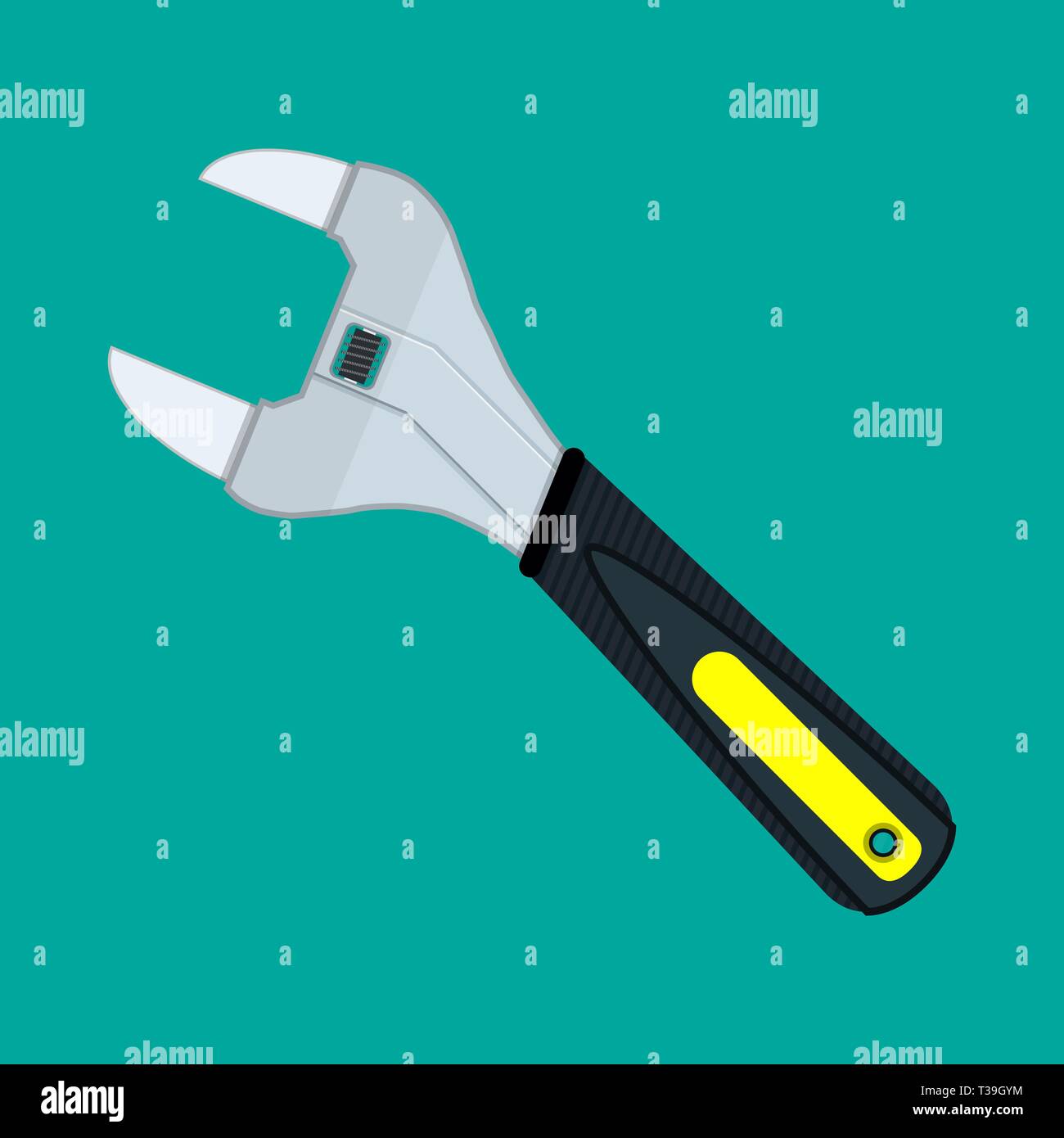 Allen wrench with plastic handle. vector illustration in flat style ...