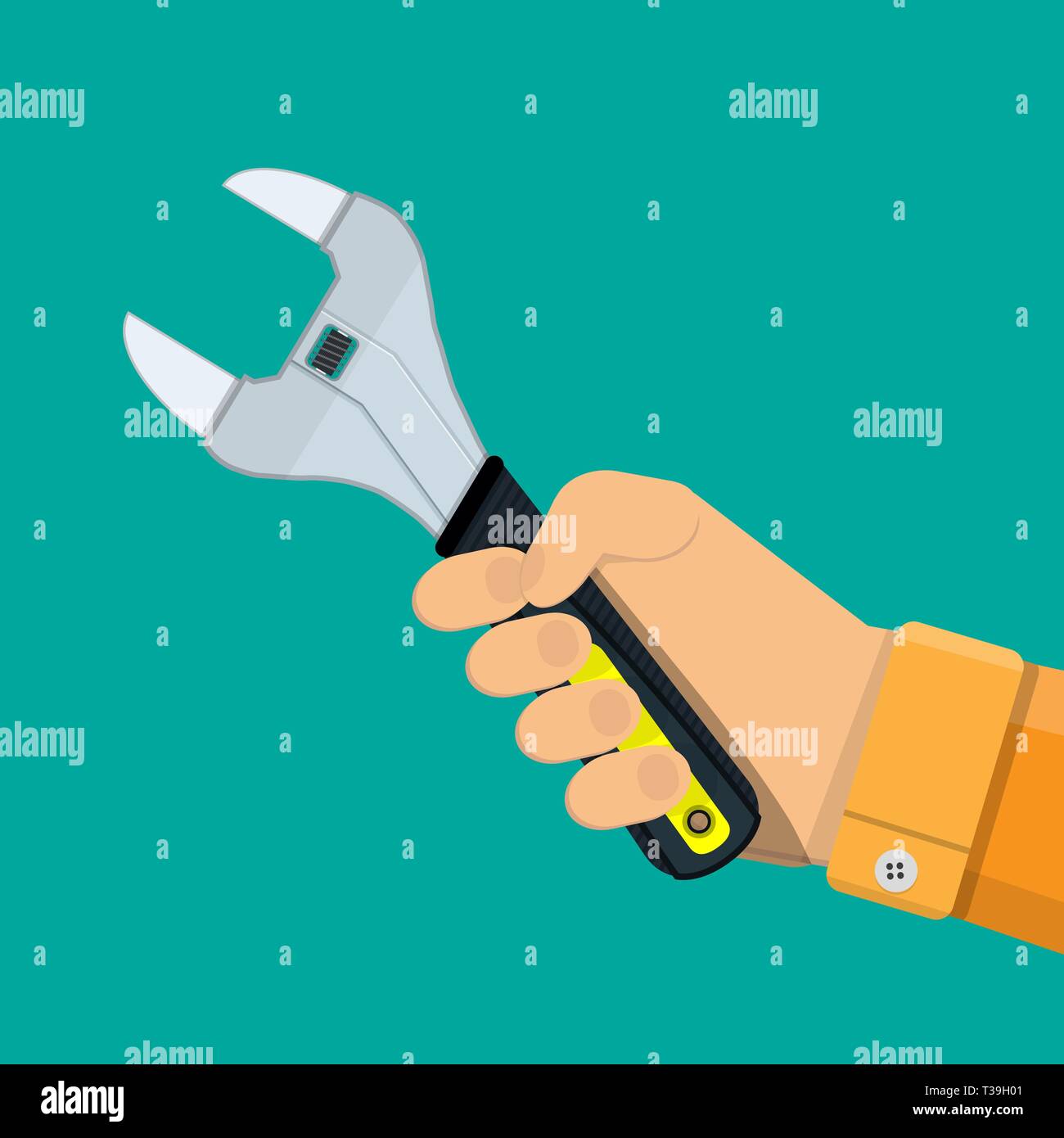 Allen wrench with plastic handle. vector illustration in flat style ...