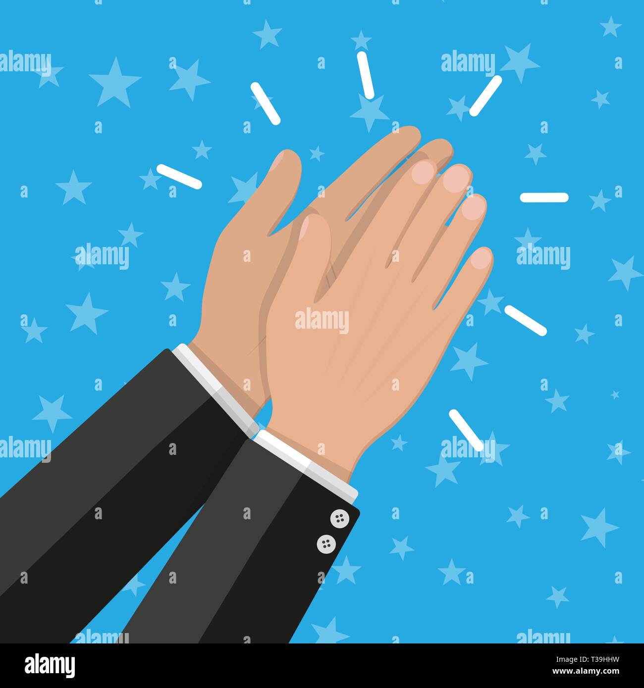 Human hands clapping. applaud hands. vector illustration in flat style Stock Vector Image & Art ...