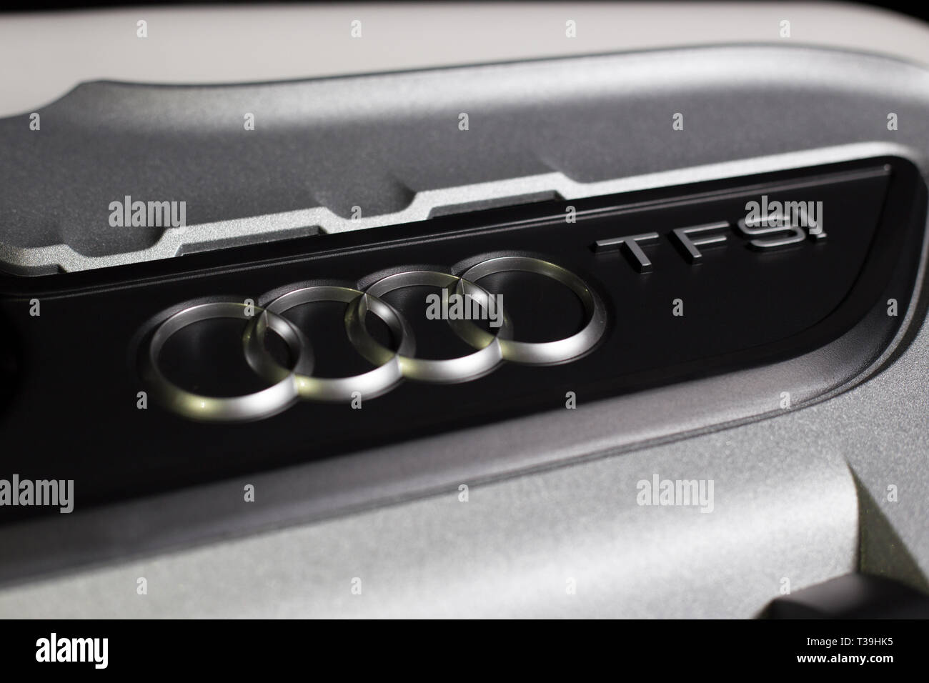 Cape Town, South Africa. 28 March 2019. A Silver and Black audi tfsi ...