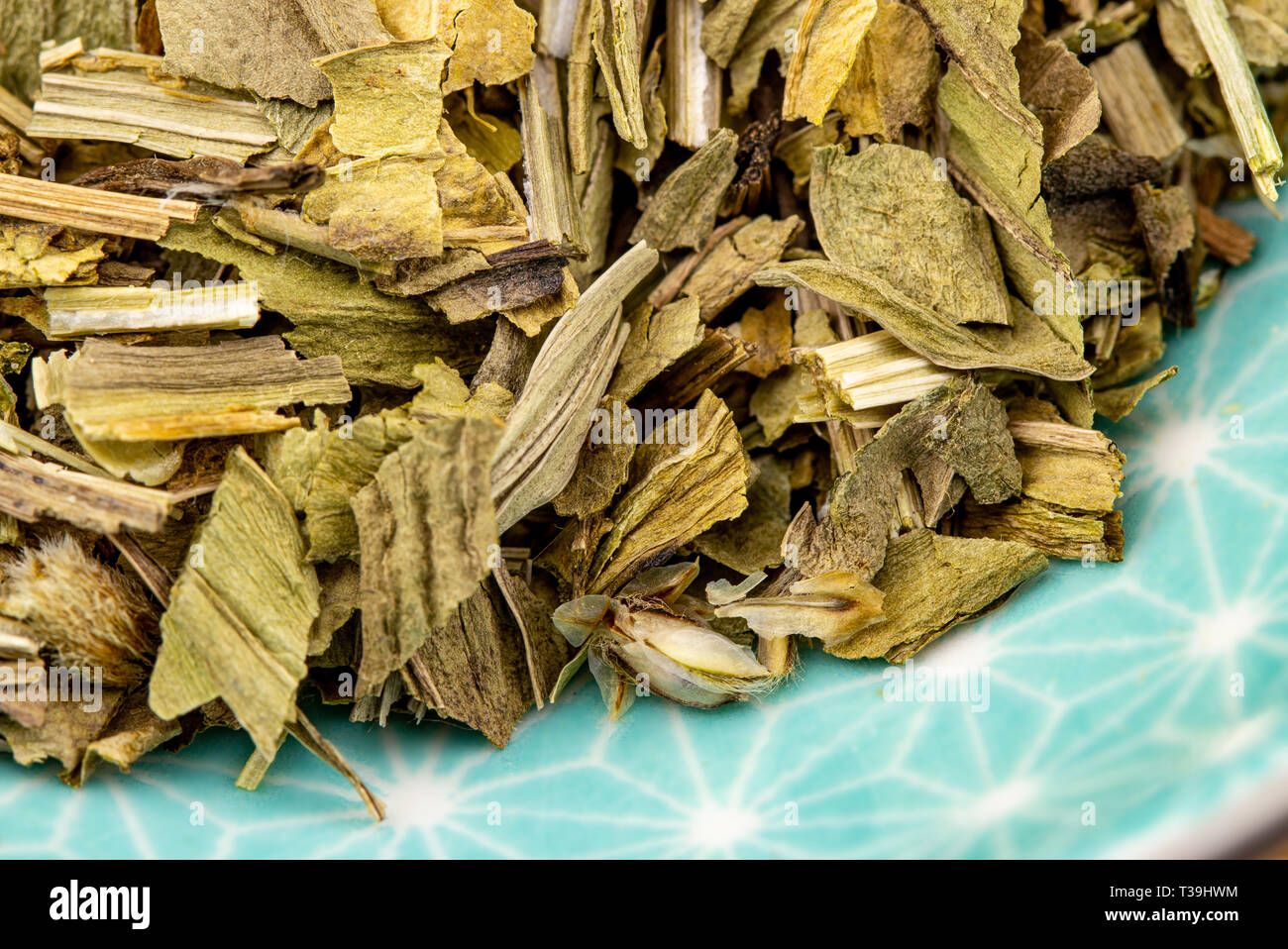 ribwort herb close up, healthy healing herbs Stock Photo - Alamy