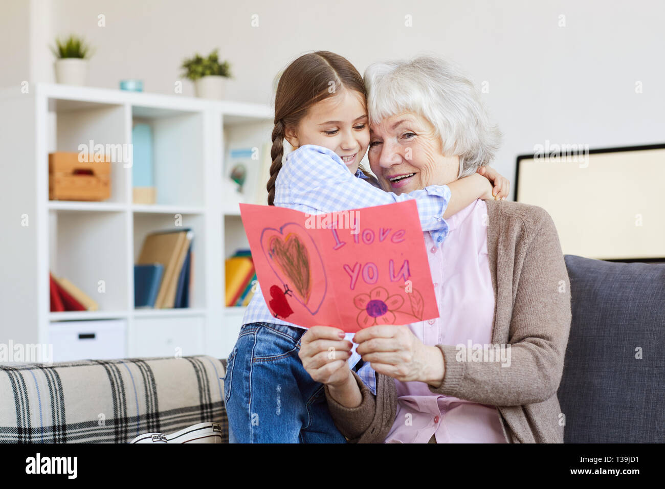I Love You Card for Grandma Stock Photo - Alamy