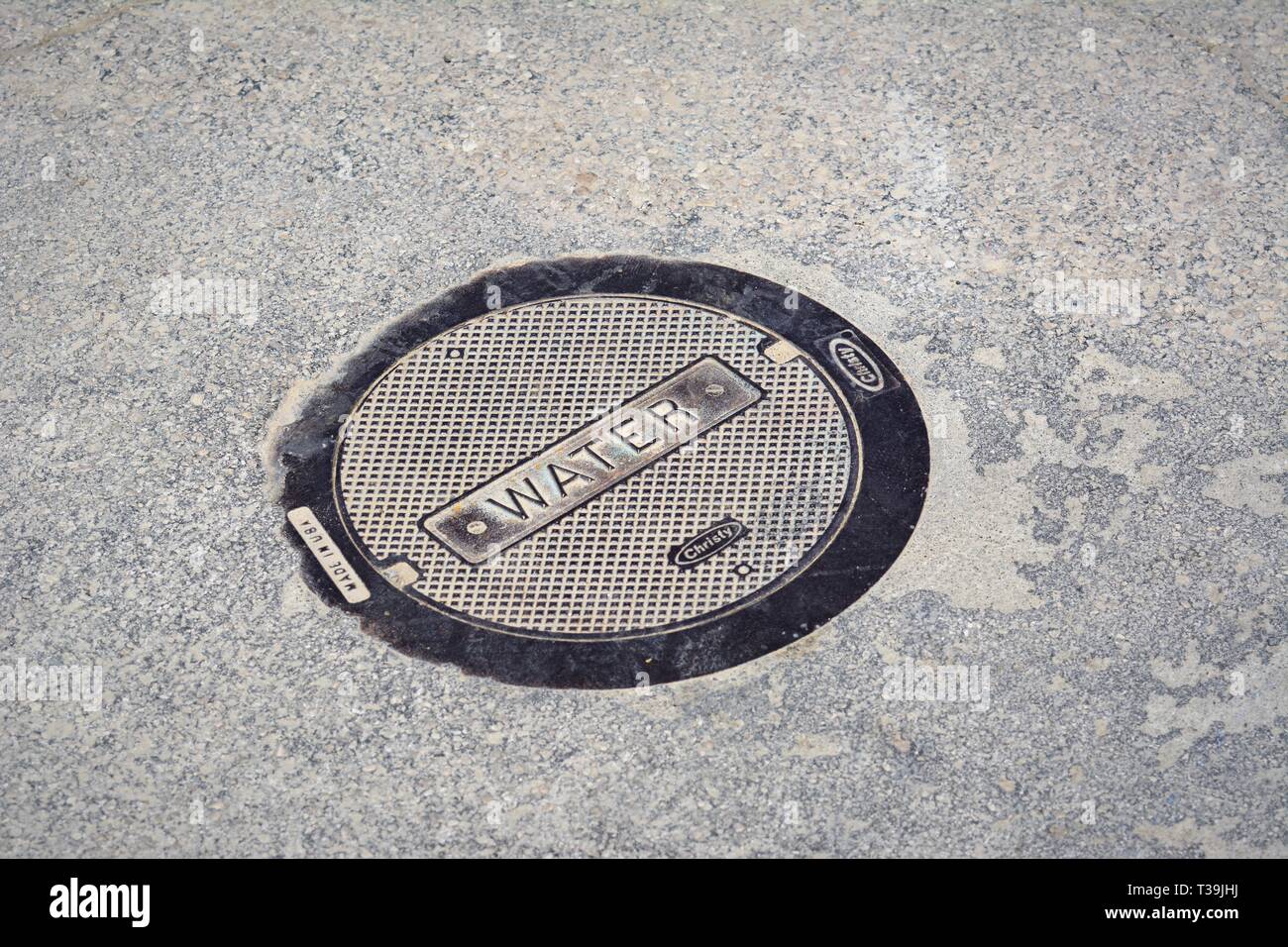 Water manholes pattern hi-res stock photography and images - Alamy