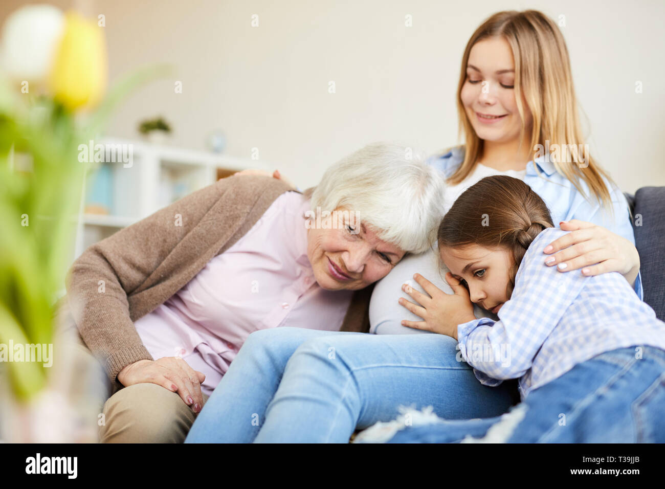 Four Generations of Women Stock Photo - Alamy