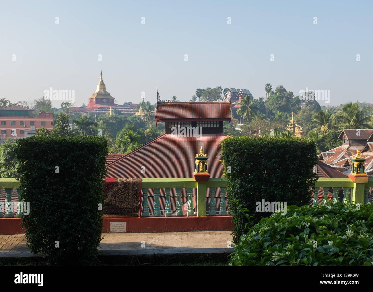 View from the Chauk Htat Gyi Pagoda, in the distance the Ngar Htatt ...