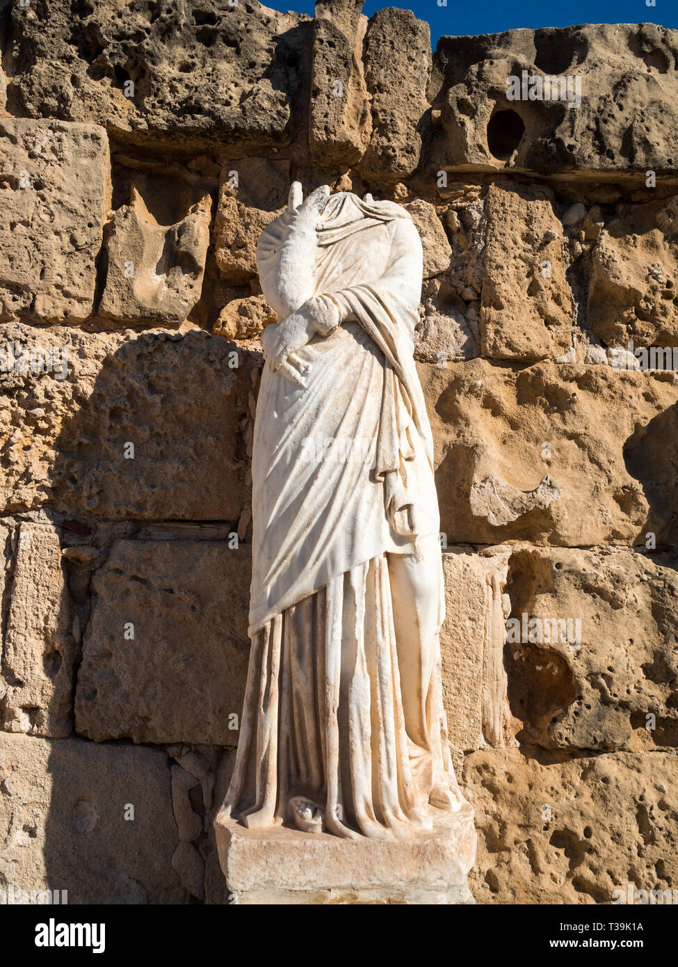 Greek status in Salamis Stock Photo - Alamy