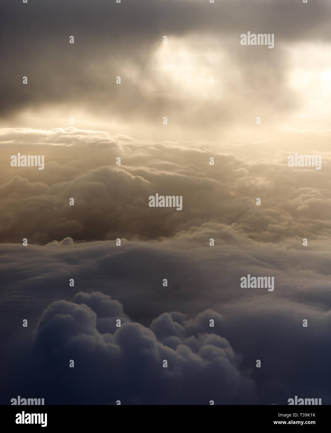 thunder storm from above with a blanket of clouds Stock Photo - Alamy