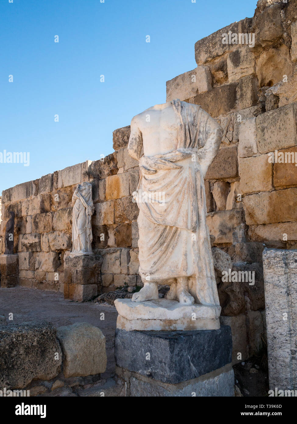 Greek status in Salamis Stock Photo - Alamy