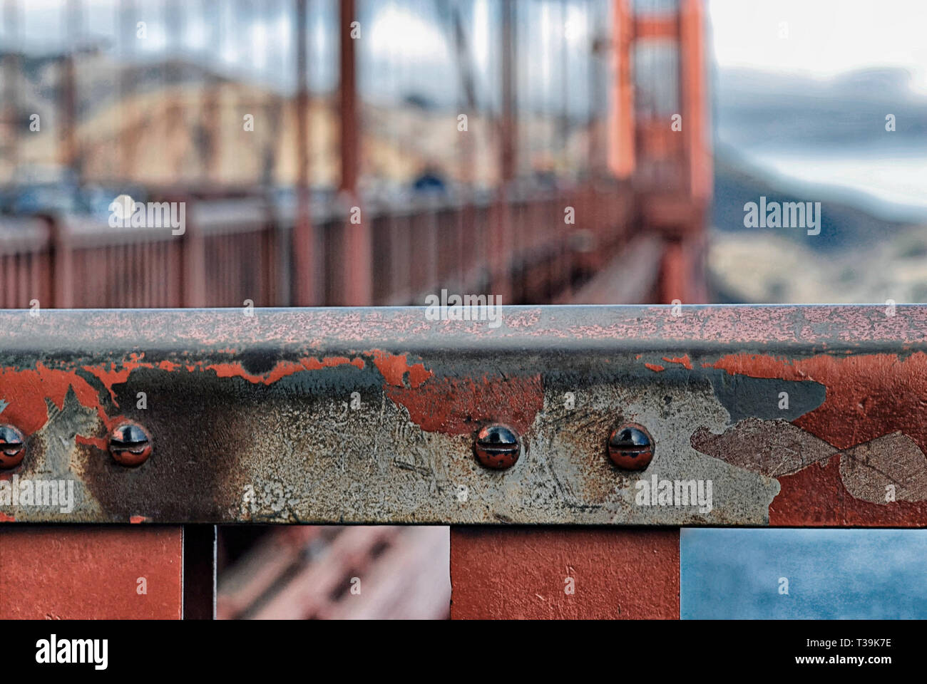 The hand/security railing at the Golden Gate Bridge Stock Photo - Alamy