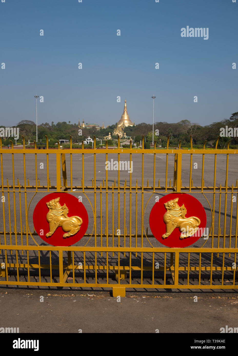 Entrance gate in Pyay Road to the People's Park & People's Square, in ...