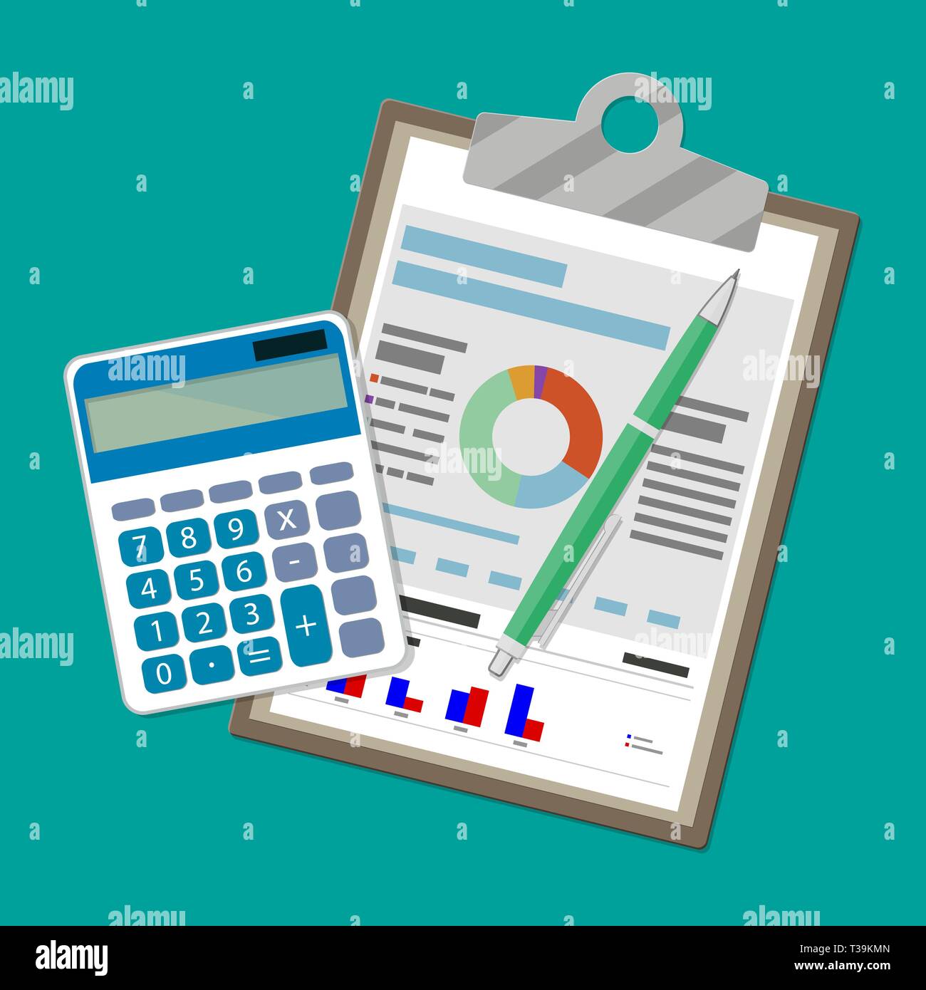 Spreadsheet computer calculation Stock Vector Images - Alamy