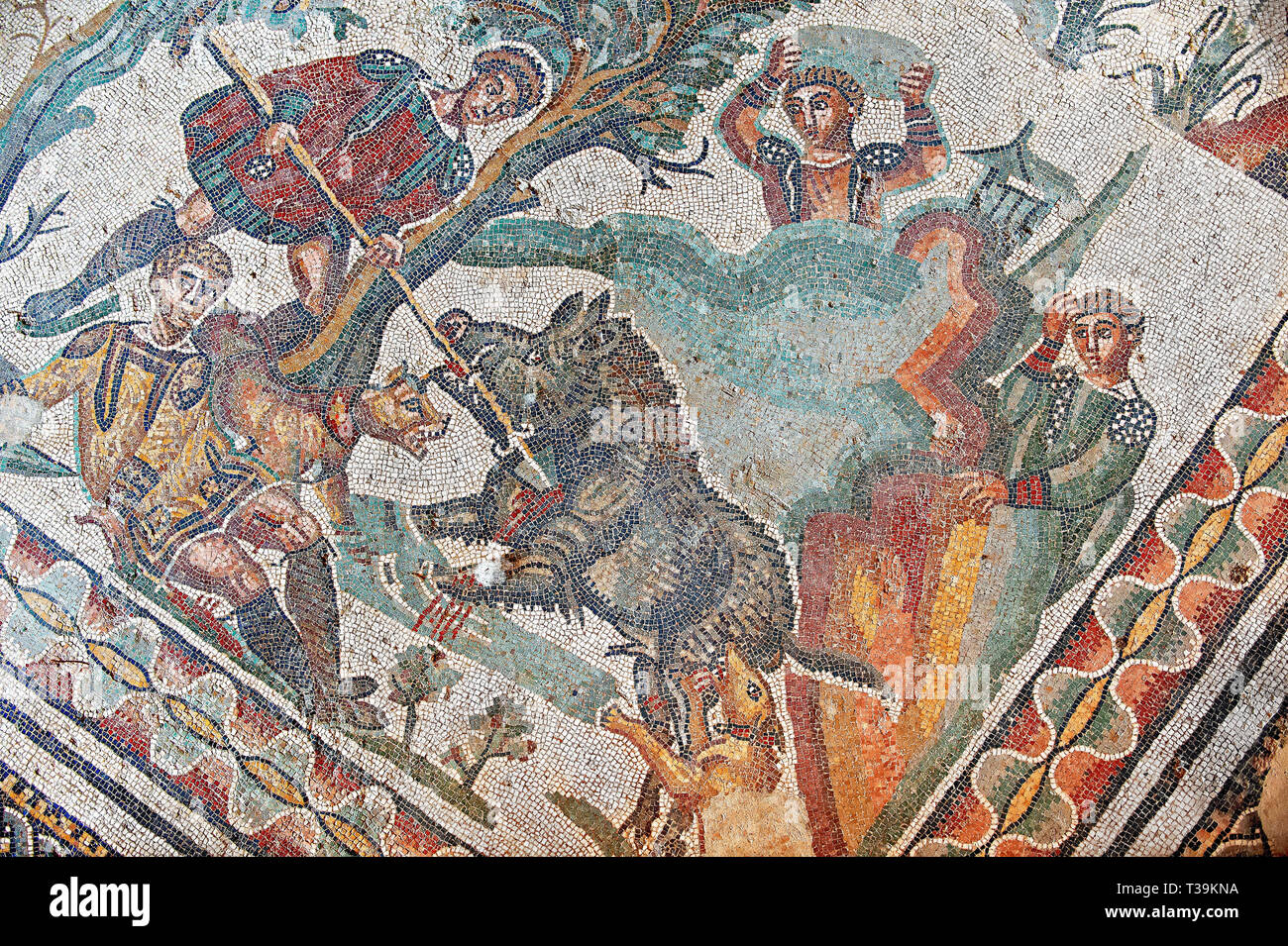 Roman mosaic wild boar hi-res stock photography and images - Alamy
