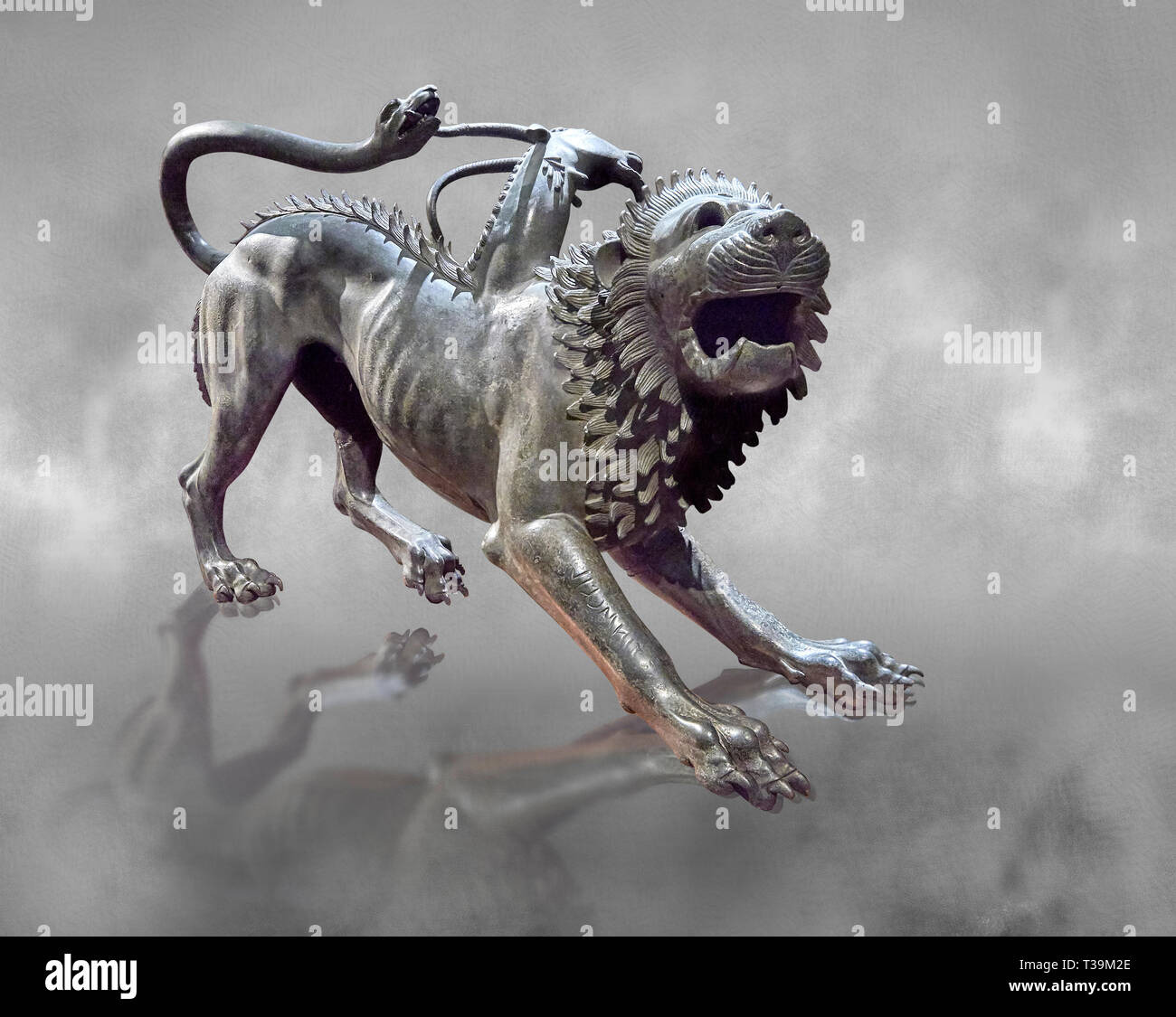 Etruscan bronce statue of the mythical Chimera known as the "Chimera of ...